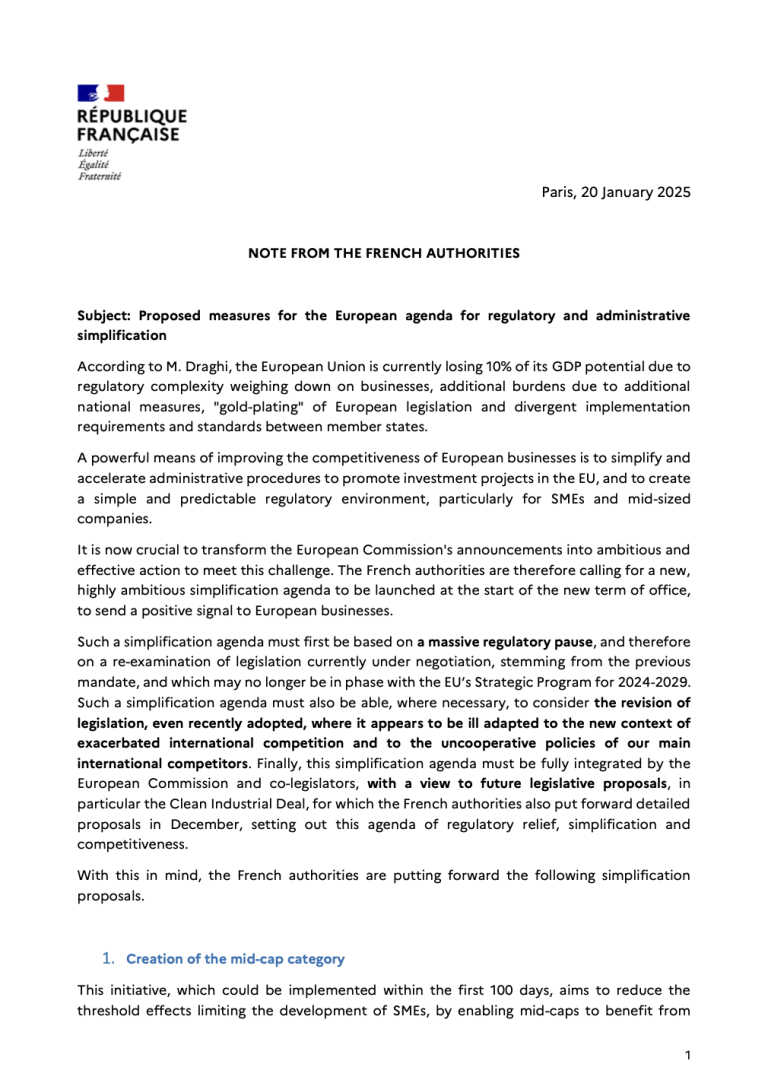 Omnibus : 18 mesures , promesse d’un « choc de simplification